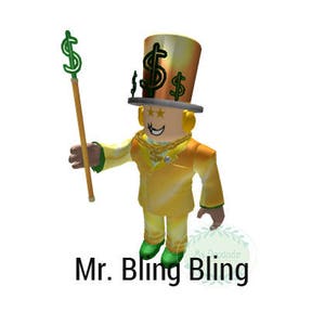 Personalized Game Roblox Own Character / Mr. Bling Bling / Dued1 Lunch ...