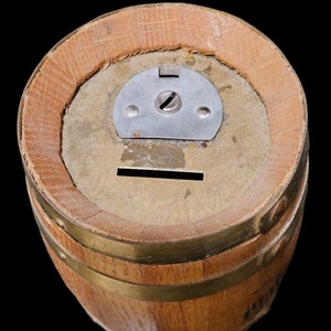 Vintage Wooden Barrel Coin Bank Fort Worth Texas - Etsy