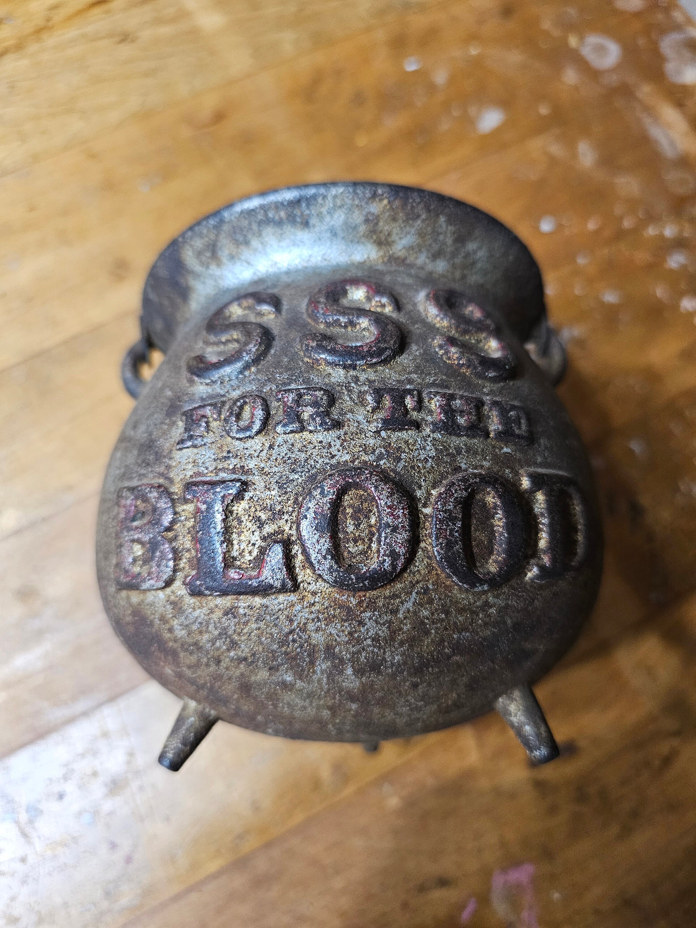 19th Century "sss for the Blood" Cast Iron String Holder - Etsy