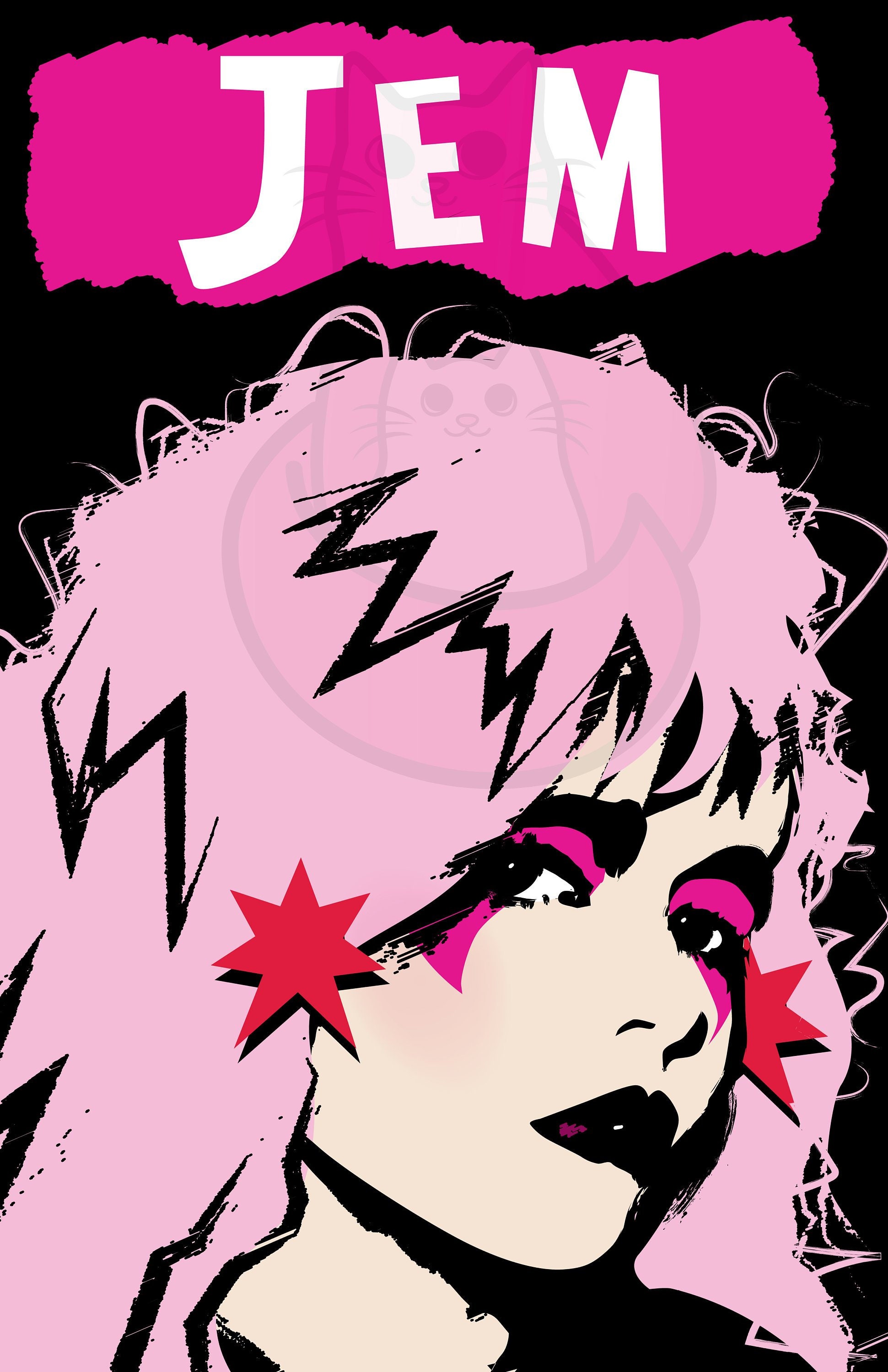 Jem & the Holograms Blondie Inspired Concert Poster Jerrica Outrageous ...