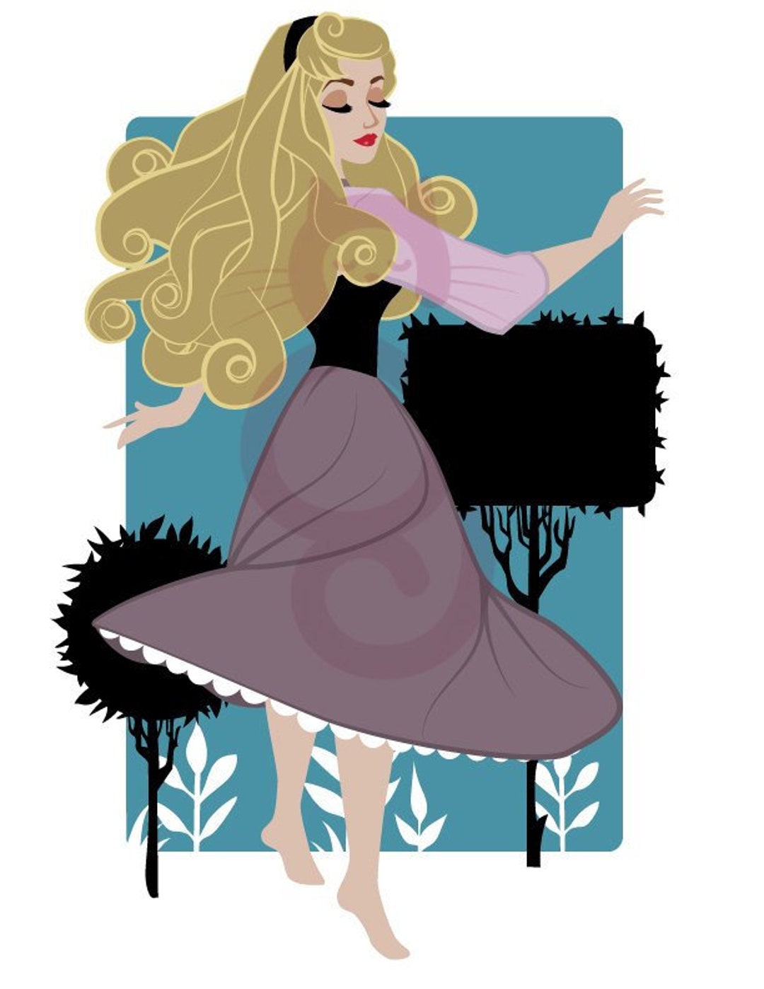 NEW Art "i Wonder" Disney Sleeping Beauty Briar Rose Aurora Print ...