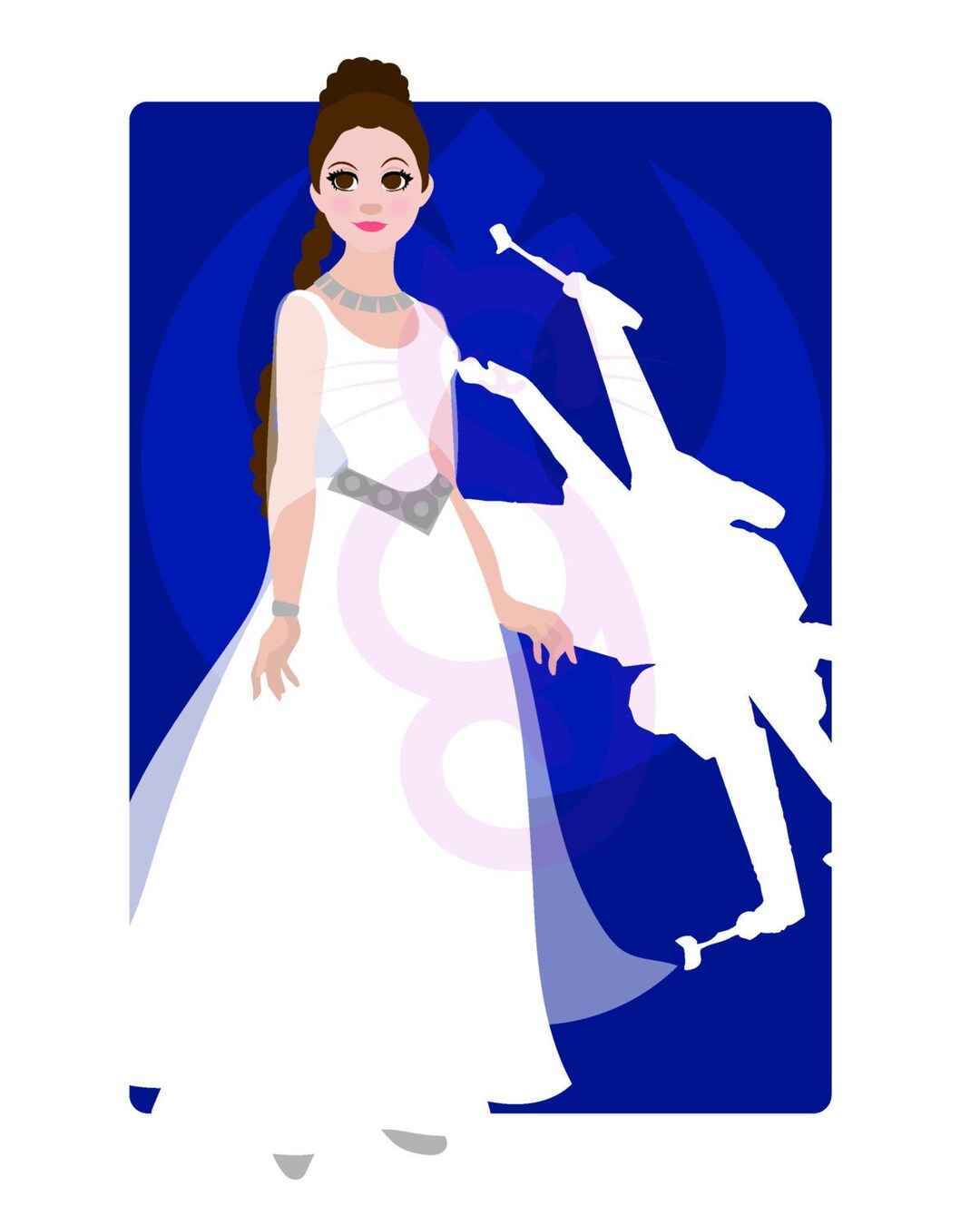 Disney Star Wars Princess Leia 8x10 Fan Art Print the Ceremony NEW ...