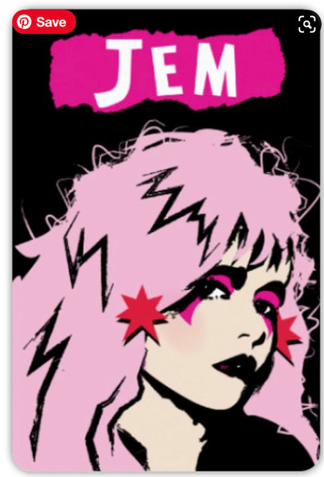 Jem & the Holograms Blondie Inspired Concert Sticker Jerrica Outrageous ...