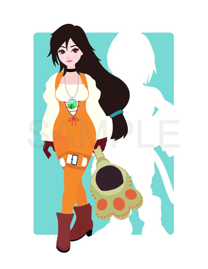 Princess Garnet Dagger Final Fantasy IX 9 Illustration Print Garnet Til ...