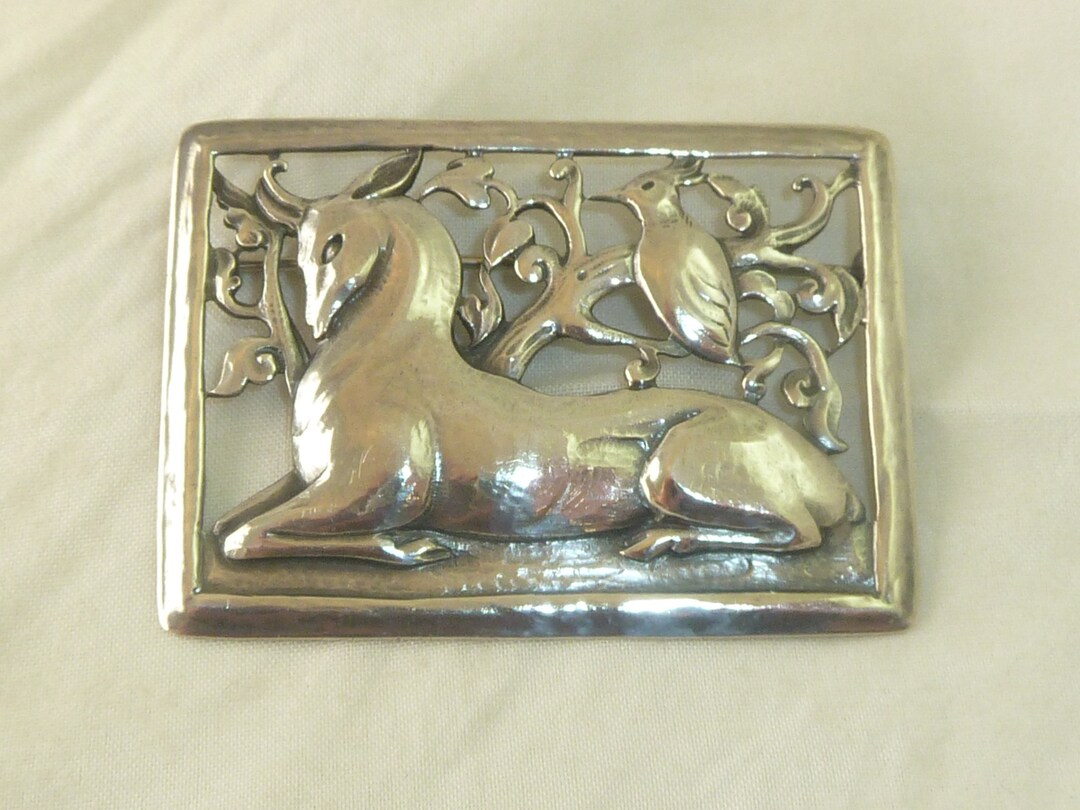 Rare Vintage Peer Smed Sterling Silver Hand Wrought Deer Brooch - Etsy