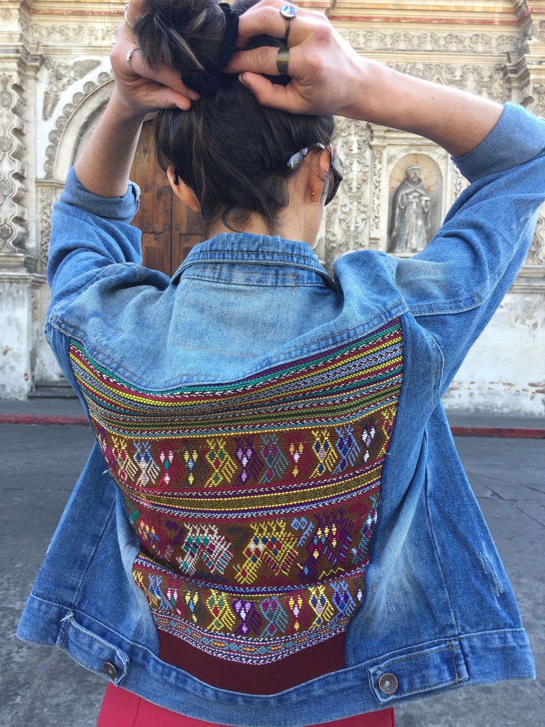 Comalapa Denim Jacket - Embroidered Jacket - Handmade in Guatemala - Etsy