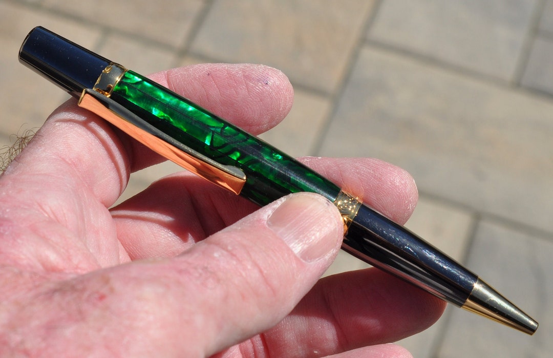 Emerald Green Abalone Pen - Etsy