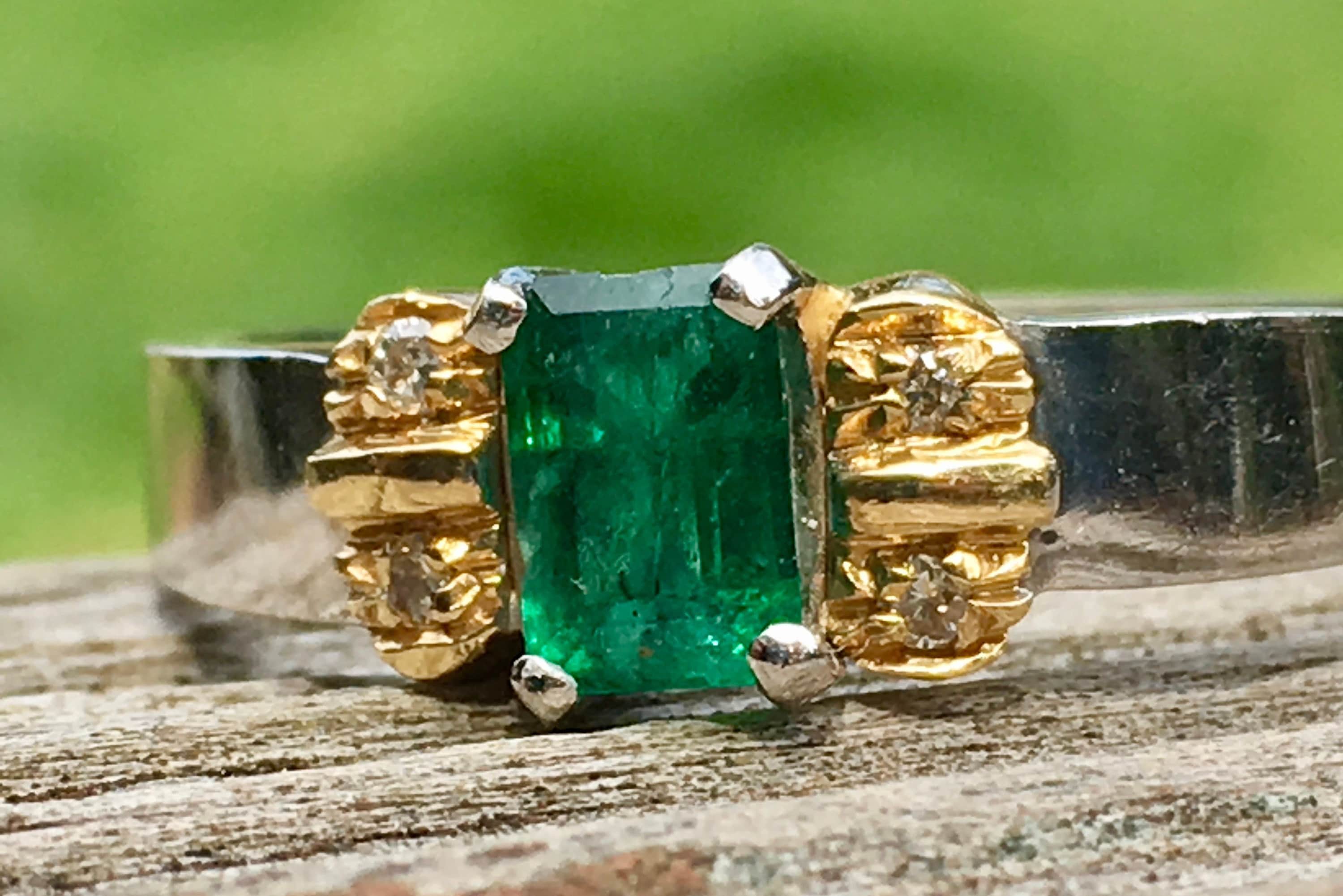 Emerald Engagement Ring Natural Columbian Emerald Ring Top Gem Quality ...