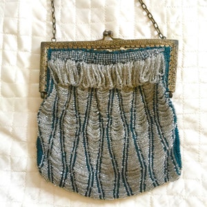 1920 Flapper Purse, 1900s Art Deco Beaded Bag, Antique Purse - Etsy