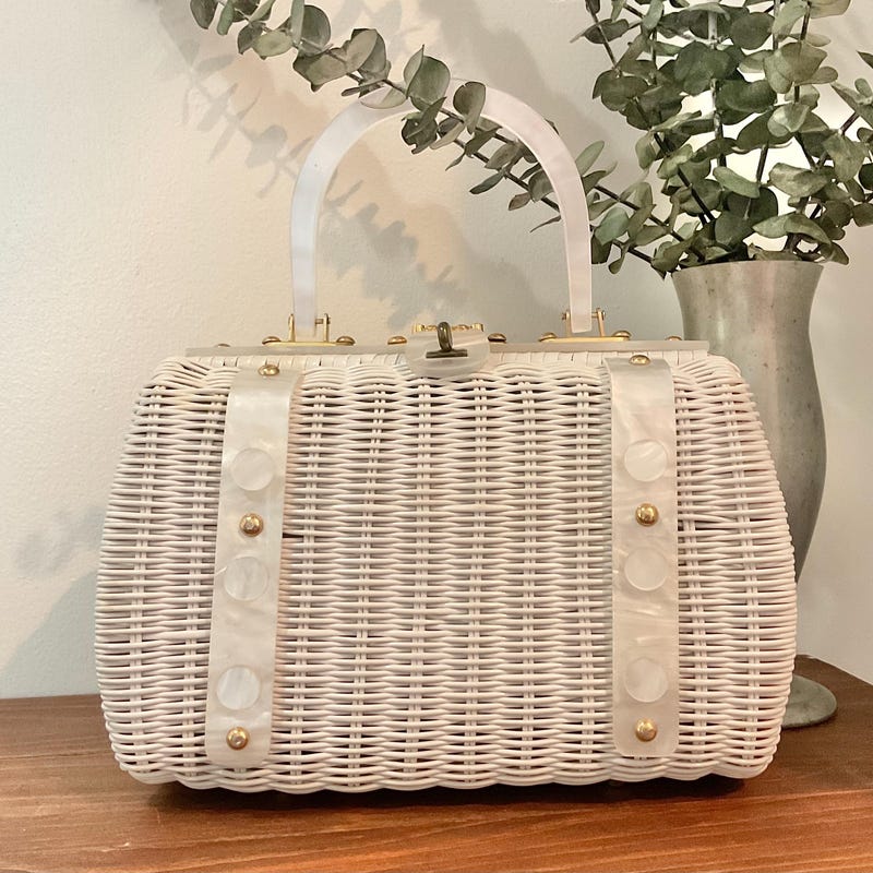 Wicker Handbag - Etsy