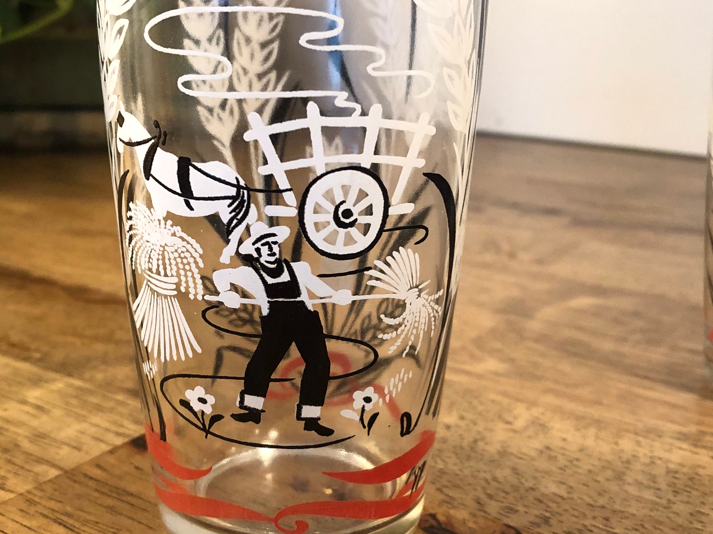 Retro Drinking Glasses 1950s Mid Century Kitchenware | Etsy