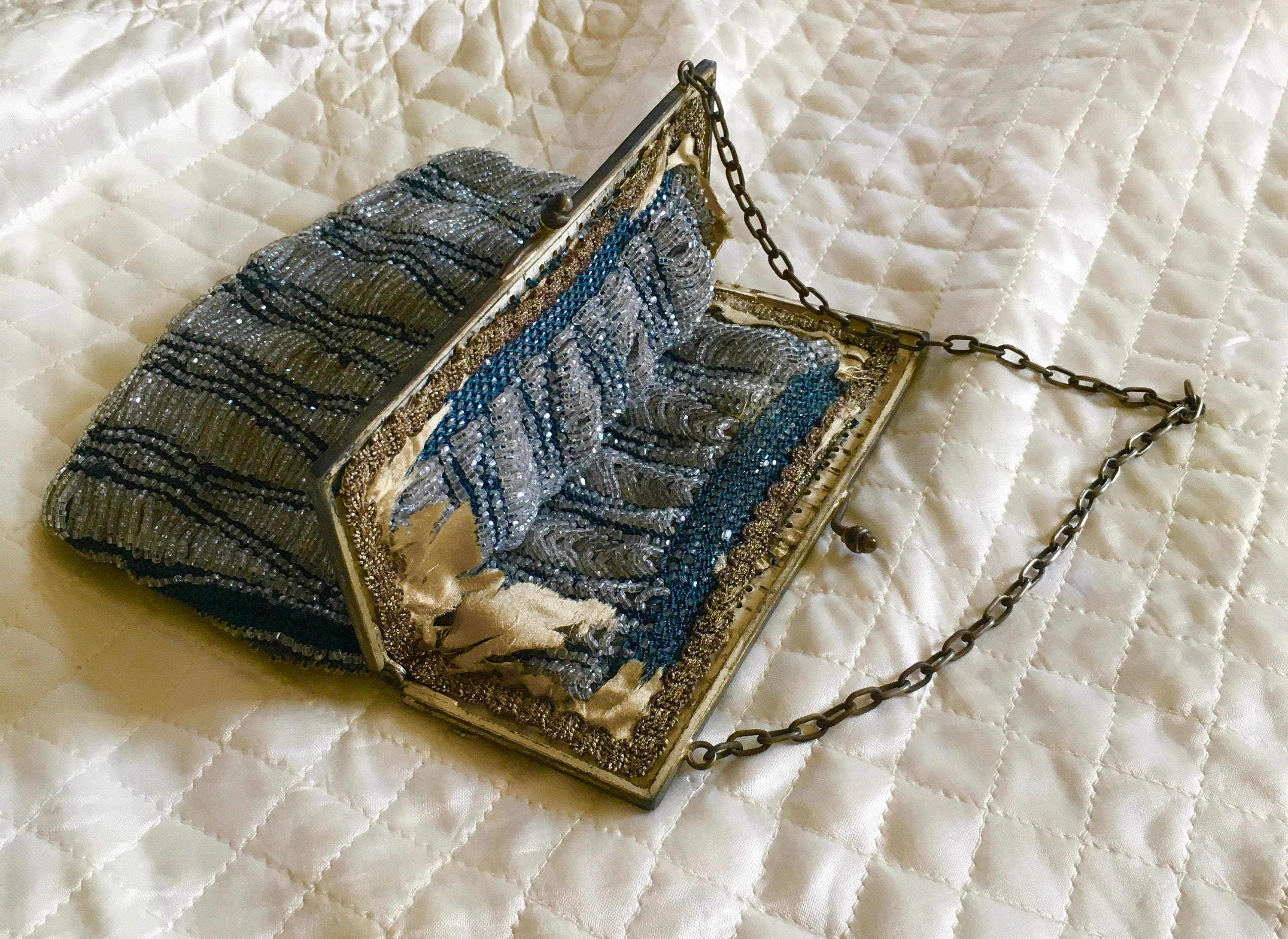 1920 Flapper Purse, 1900s Art Deco Beaded Bag, Antique Purse - Etsy