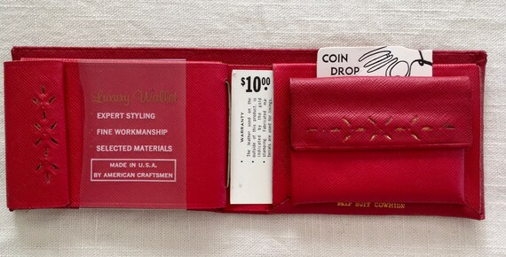 1950s 1960s Ladies NOS Red Riviera Wallets Of Distinc… - Gem