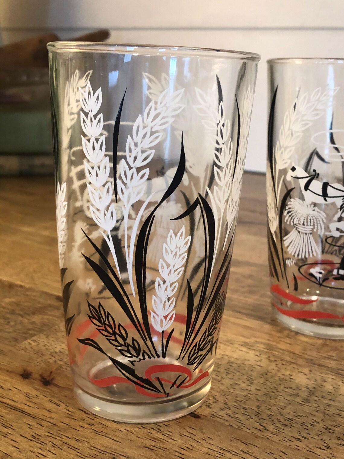 Retro Drinking Glasses 1950s Mid Century Kitchenware | Etsy