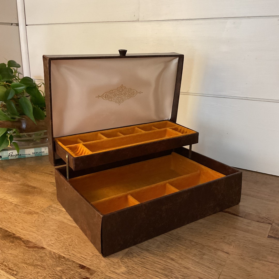 1960s 1970s Jewelry Box, Vintage Jewelry Storage, Mid Century Vanity ...