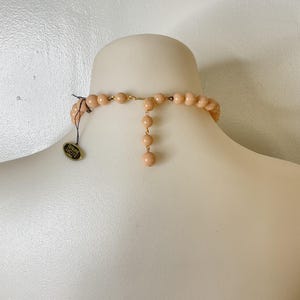 NOS W/tag Lucite Beige Beaded Necklace, Vintage Jewelry, Mid Century ...