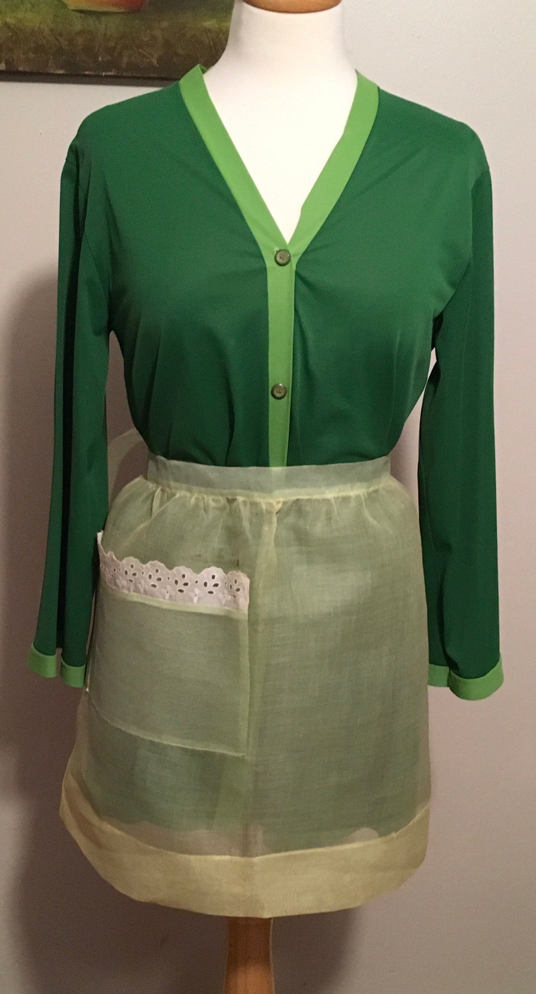 Vintage Apron 1950s Organdy Apron - Etsy