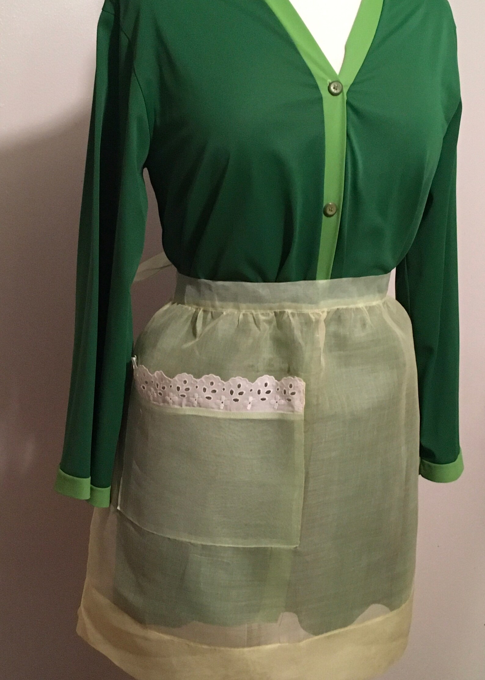 Vintage Apron 1950s Organdy Apron - Etsy