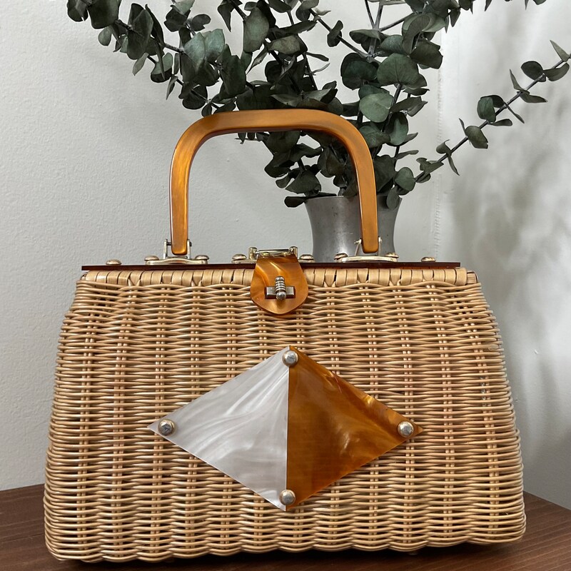 Wicker Handbag - Etsy