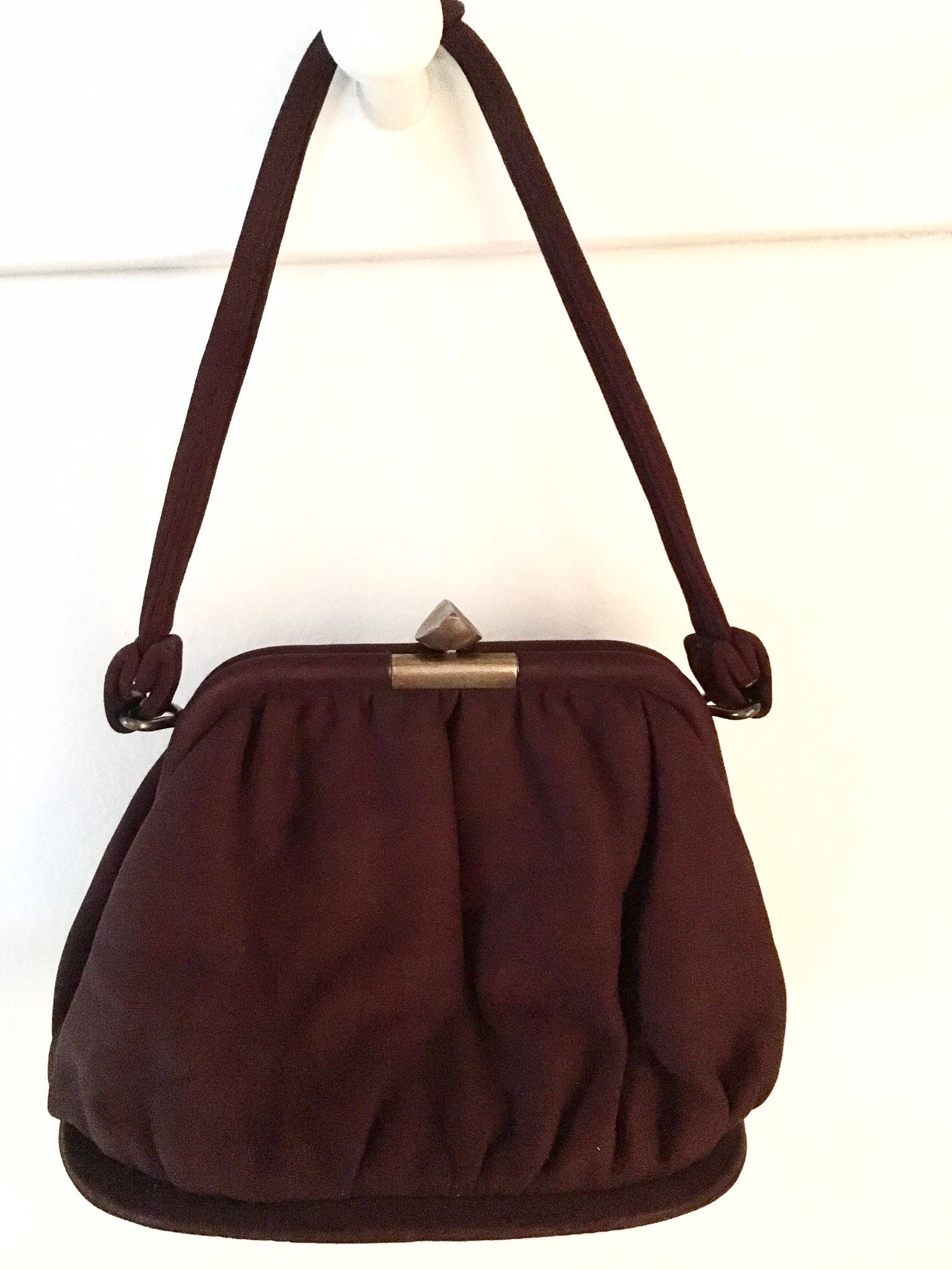 Vintage 1930s/1940s Handbag WWII Era Bag Cocoa Brown Purse | Etsy