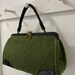 1950s 1960s Green Boucle Wool Handbag, Vintage Top Handle Purse, Mid ...