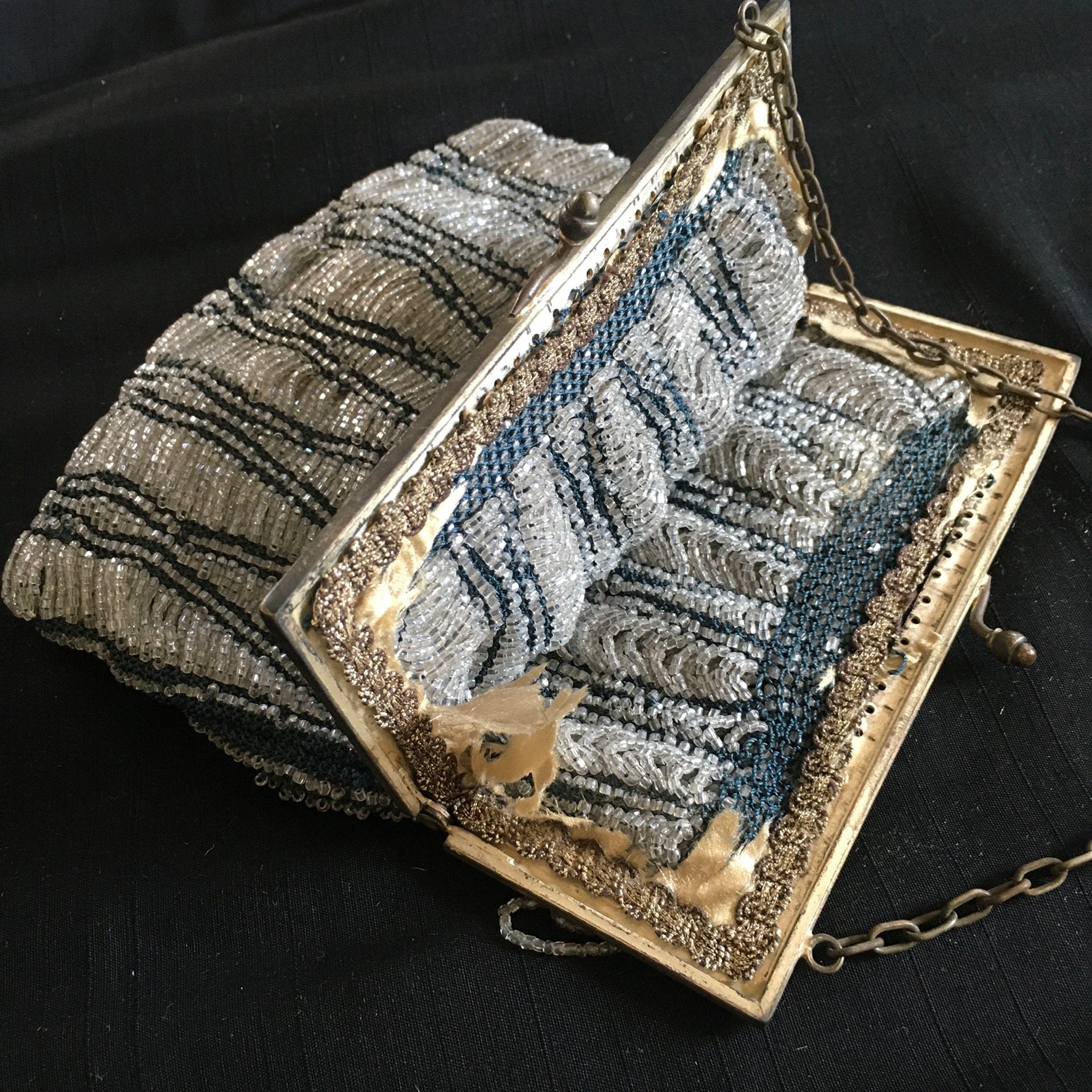 1920 Flapper Purse, 1900s Art Deco Beaded Bag, Antique Purse - Etsy