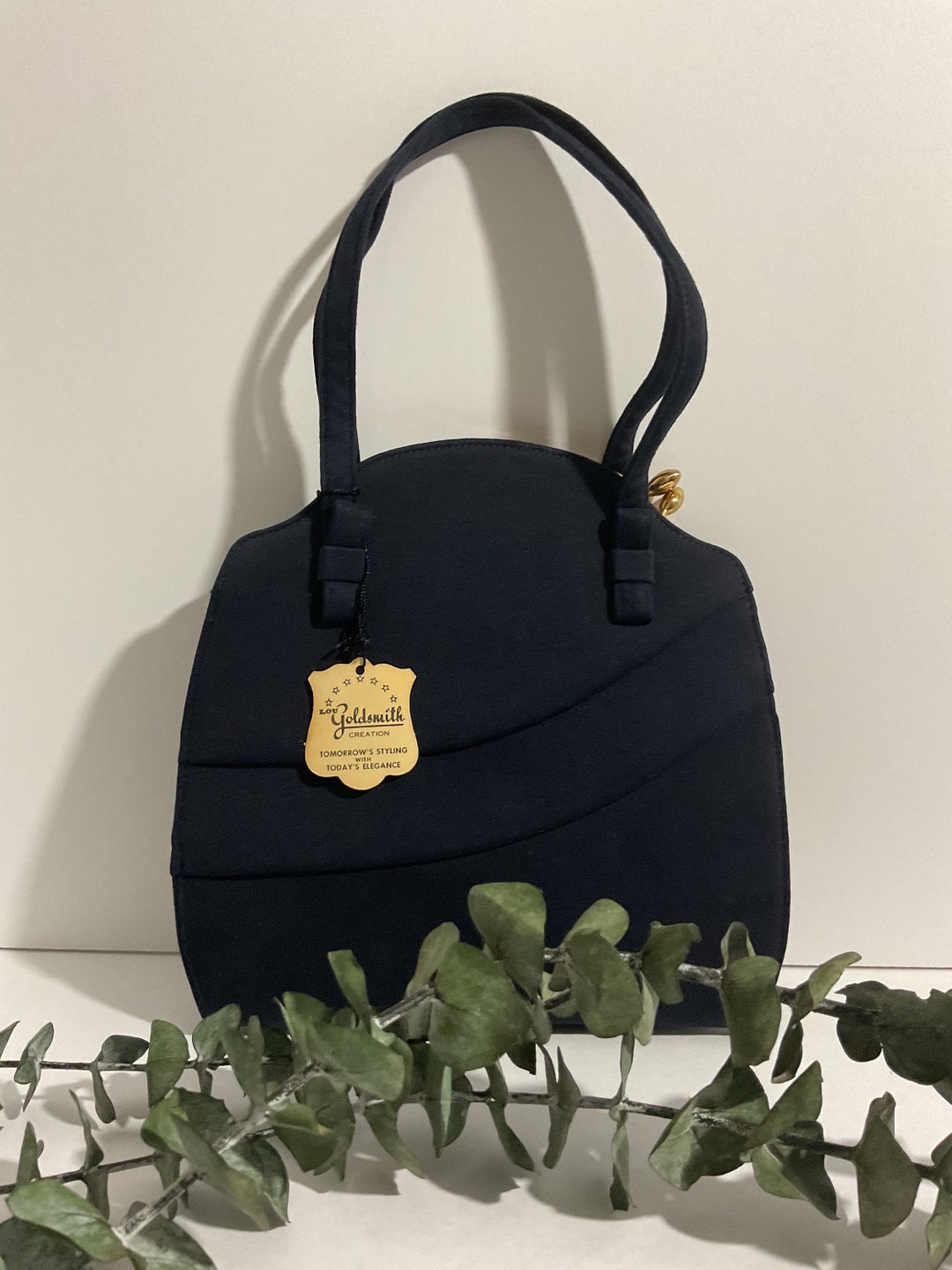 1950s Lou Goldsmith Navy Antalure Fabric Handbag, Vintage Bow Purse - Etsy