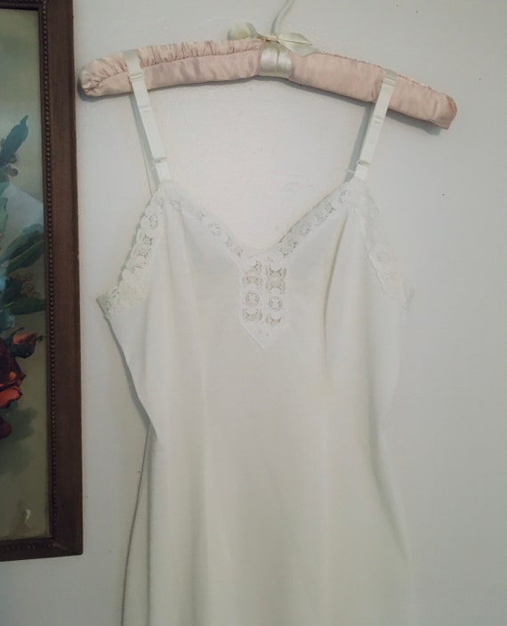 Vintage Shadowline Camisole, Vintage Lace Trim Nylon … - Gem