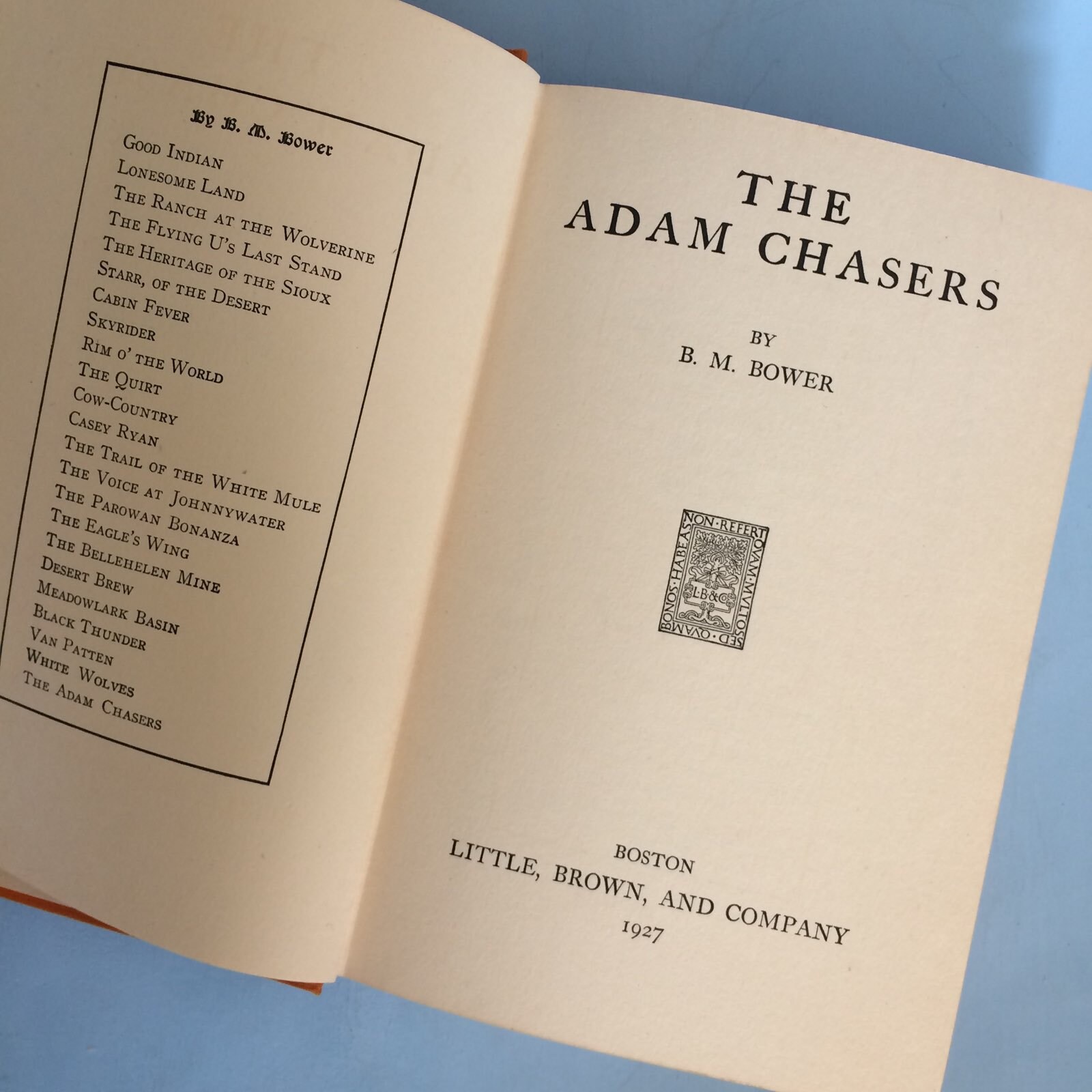 The Adam Chasers by B. M. Bower 1927 Vintage Western Book - Etsy