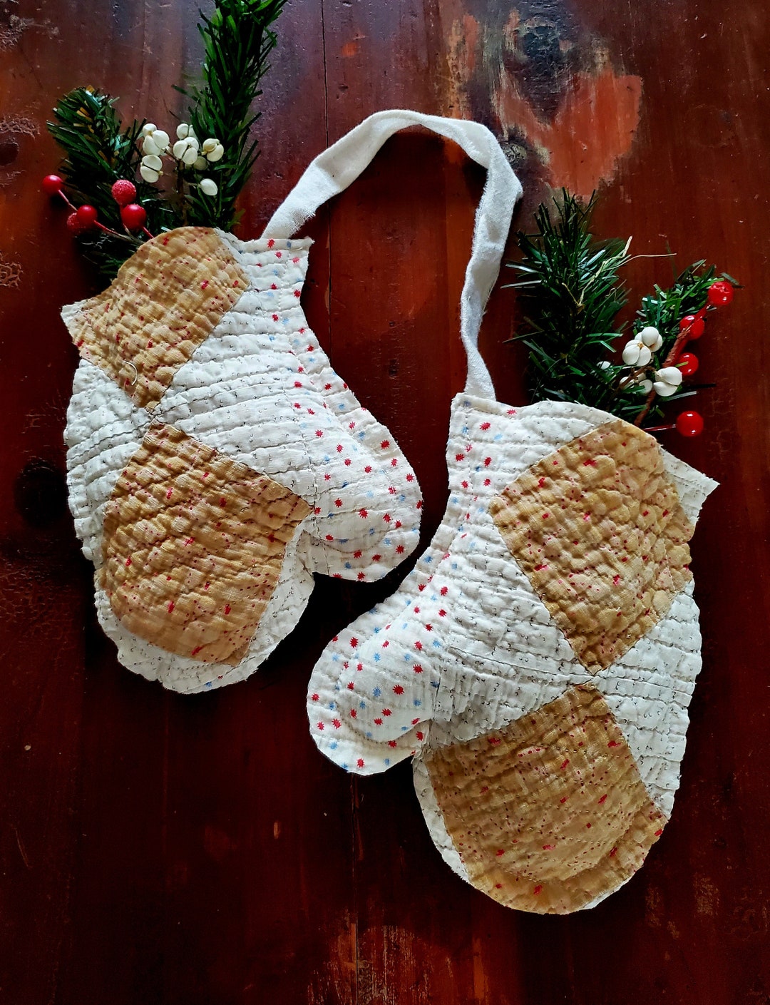 Vintage Quilt Mittens 1950s - Etsy