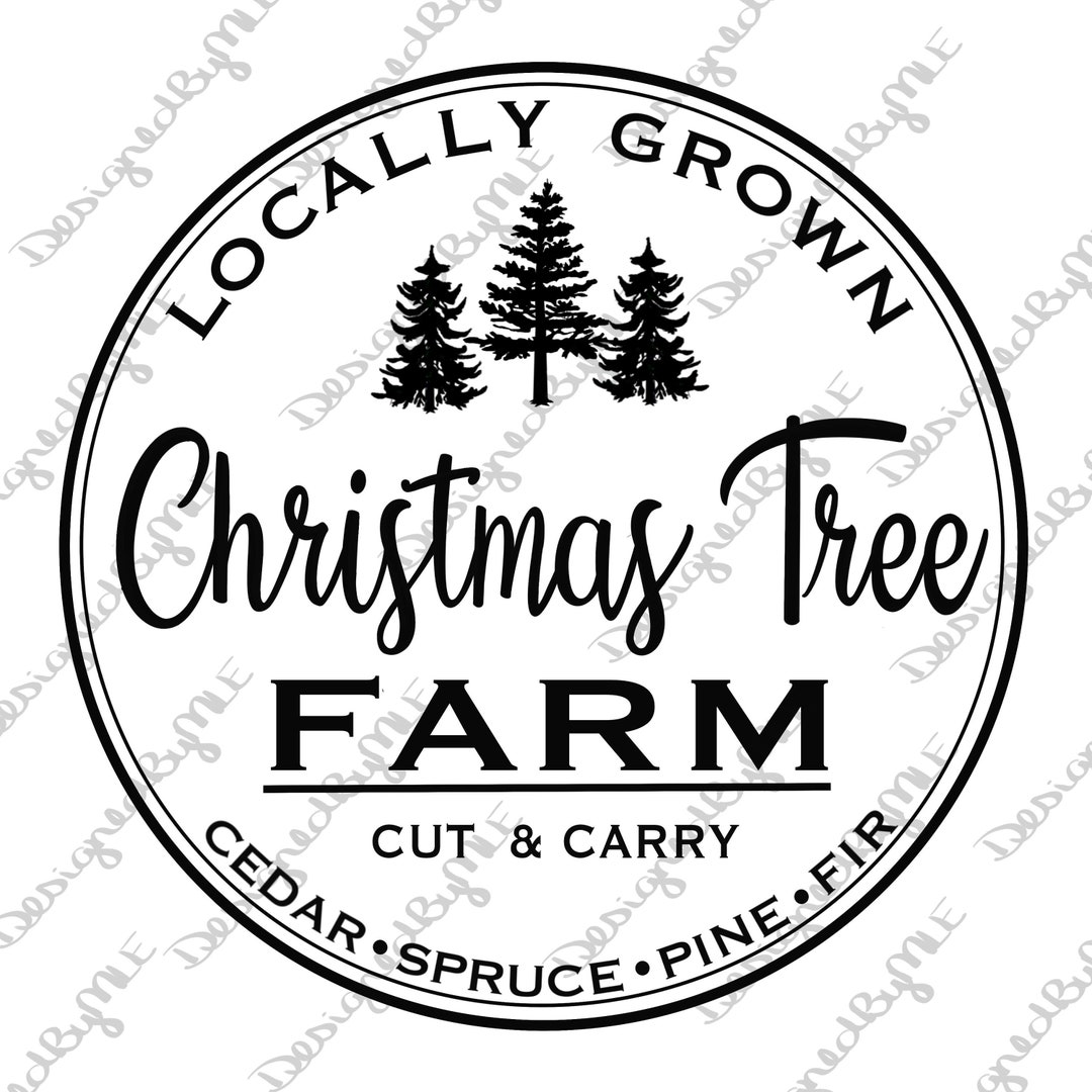 Christmas Tree Farm Sign SVG: Country Christmas Design (digital ...