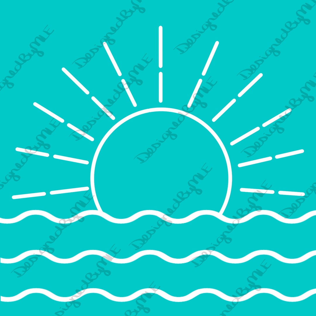 Sun and Water SVG, PNG, Sunrise, Sunset, Ocean, Sea, Lake, Summer ...