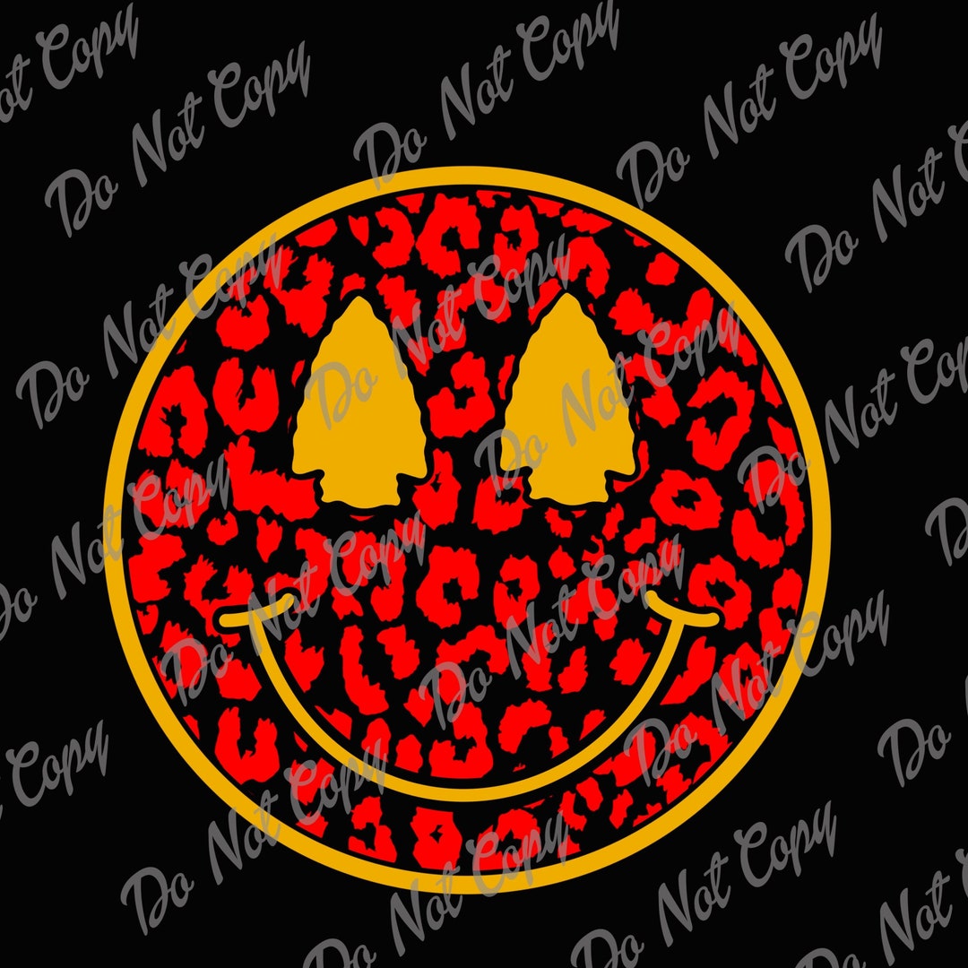 Kansas City Leopard Arrowhead Face SVG PNG (instant Download) - Etsy