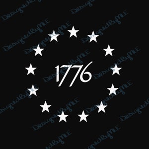 1776 Star Circle Design: Betsy Ross SVG, PNG (instant Download) - Etsy