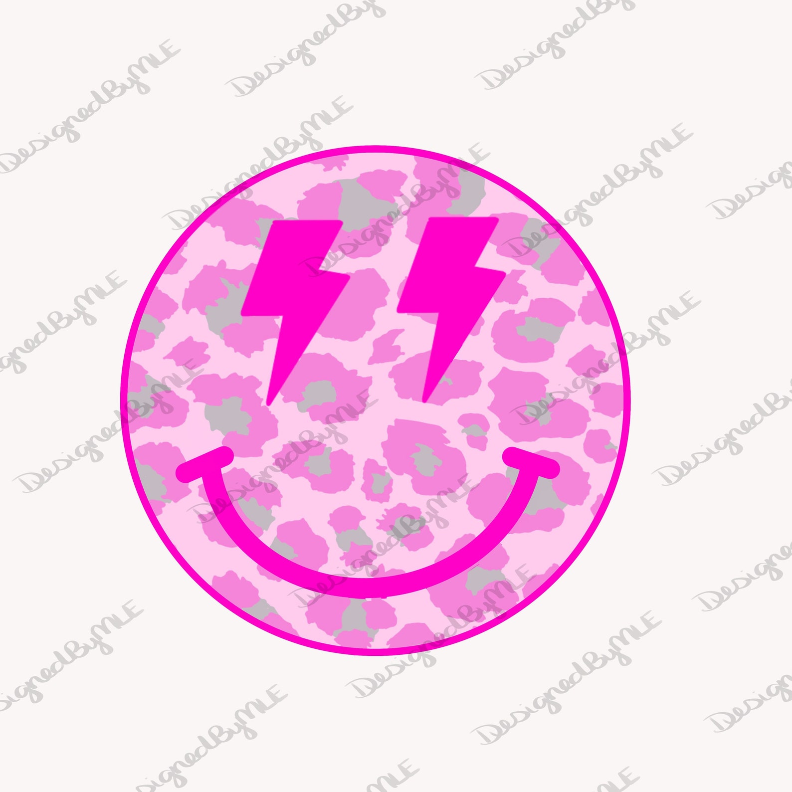Lightning Bold Leopard Happy Face Svg Png Lightning Bolt Etsy