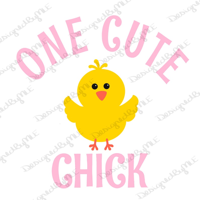 One Cute Chick SVG, PNG, JPG, Easter Chick, Baby Chick, Easter Design ...