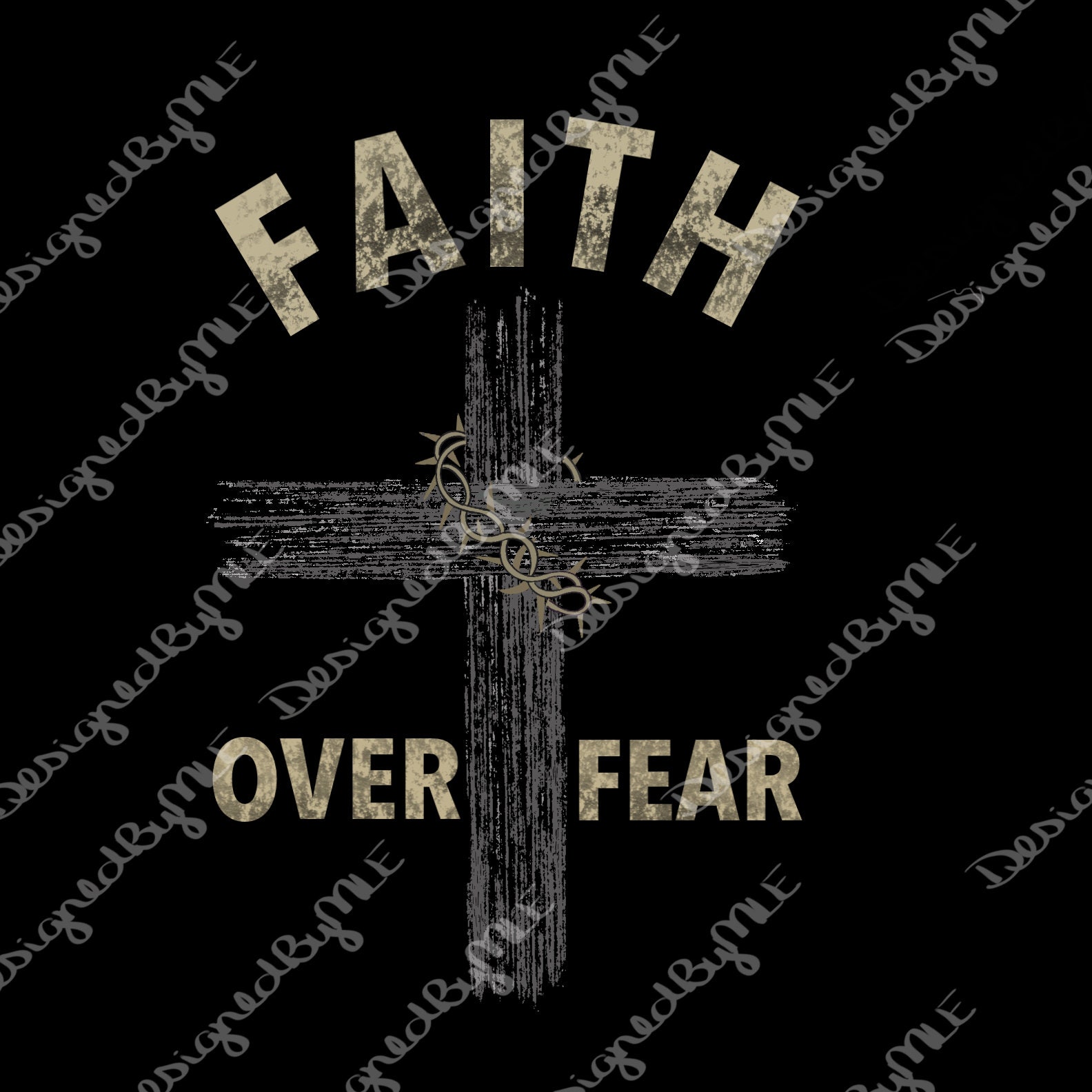 Faith Over Fear Cross PNG Sublimation Design Christian - Etsy