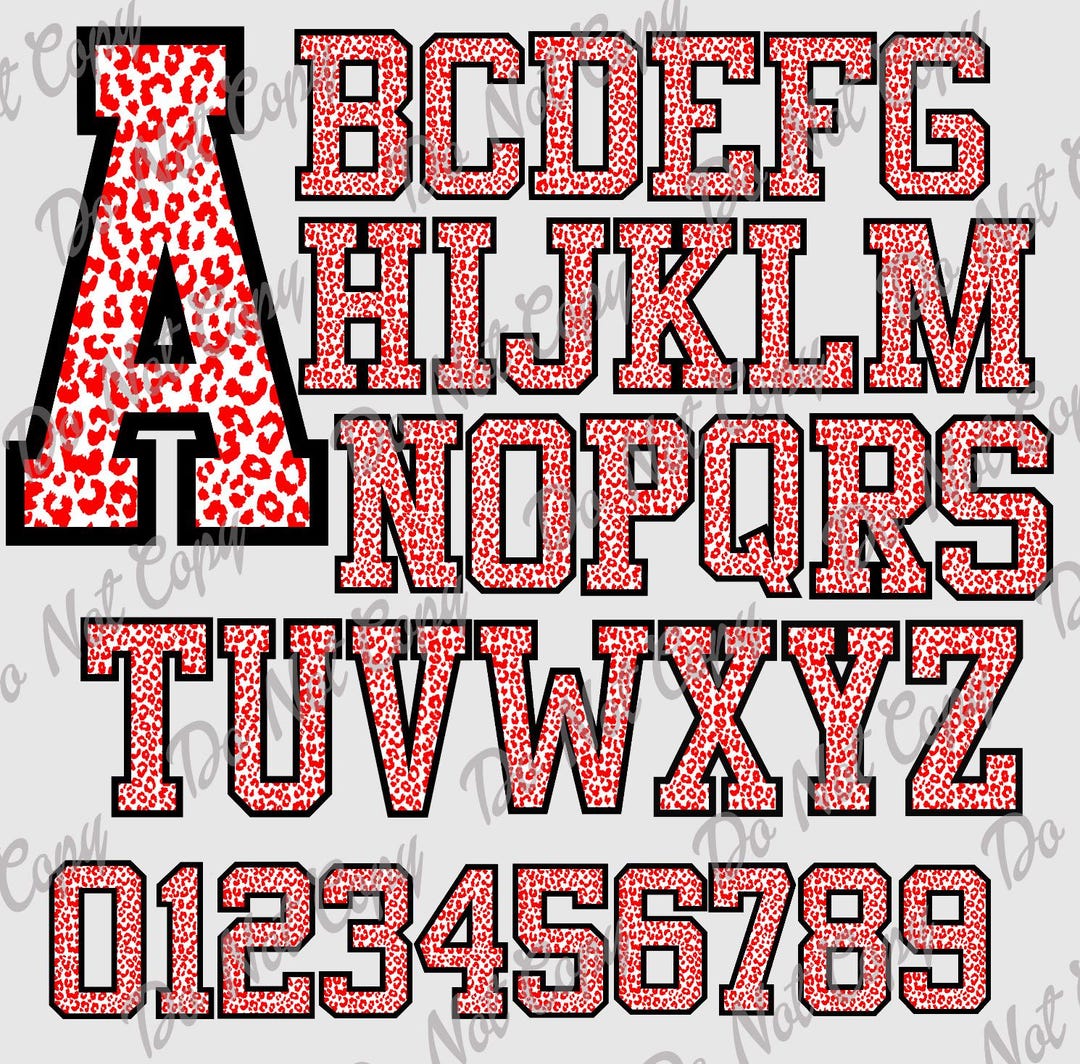 Leopard Letters PNG, Letter and Numbers Cheetah Design, Leopard Letters ...