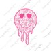 Dripping Heart Leopard Print Smile Face SVG PNG (digital Download) - Etsy