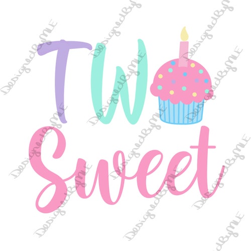 Two Sweet PNG Donut Sprinkles Design Birthday Sprinkled - Etsy