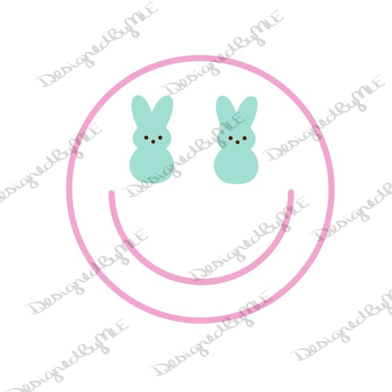 Peep Happy Face SVG PNG JPG Easter Happy Face Peep Smiley | Etsy