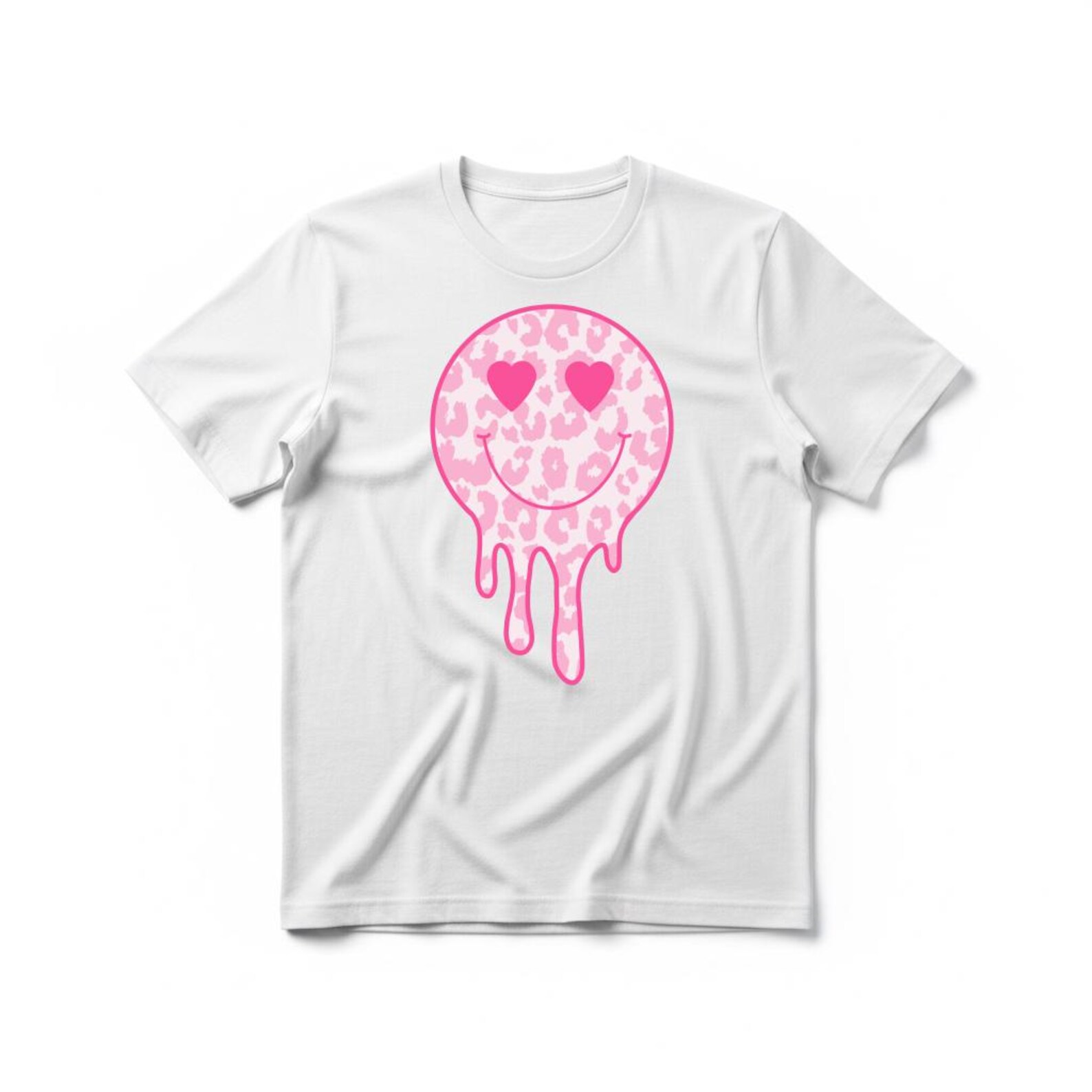 Dripping Heart Leopard Print Smile Face SVG PNG (digital Download) - Etsy