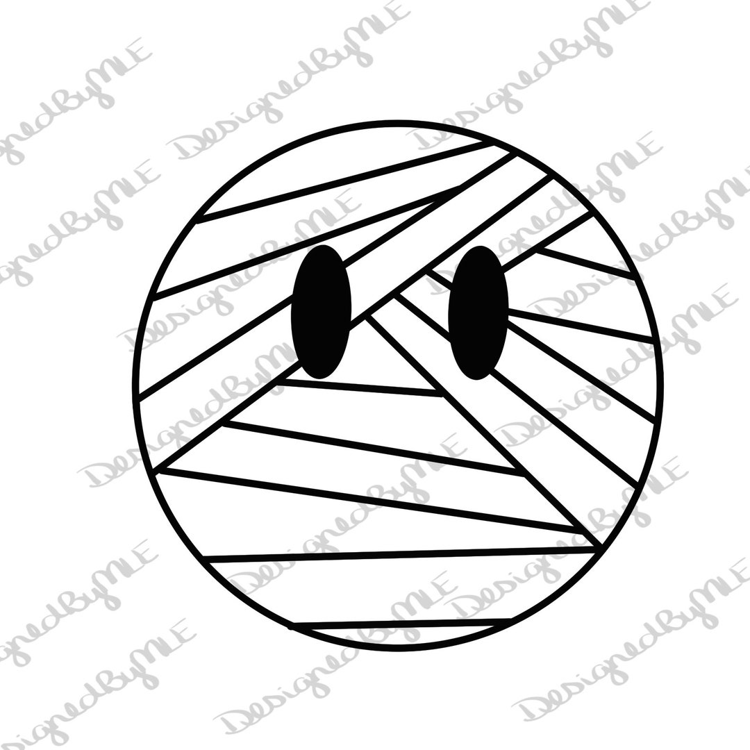 Mummy Face SVG: Happy Halloween Clipart (digital Download) - Etsy