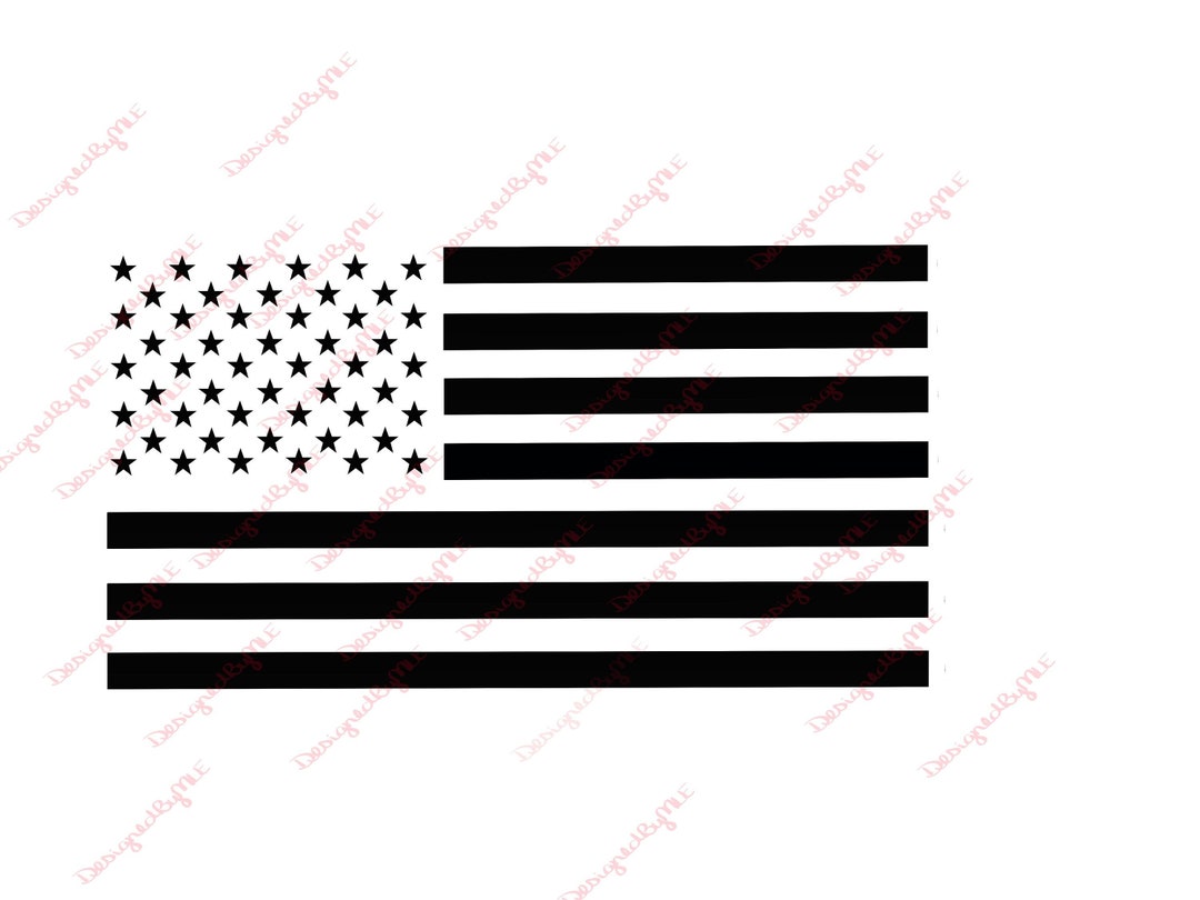Black American Flag Svg Png United States Flag Reverse American Flag Instant Download