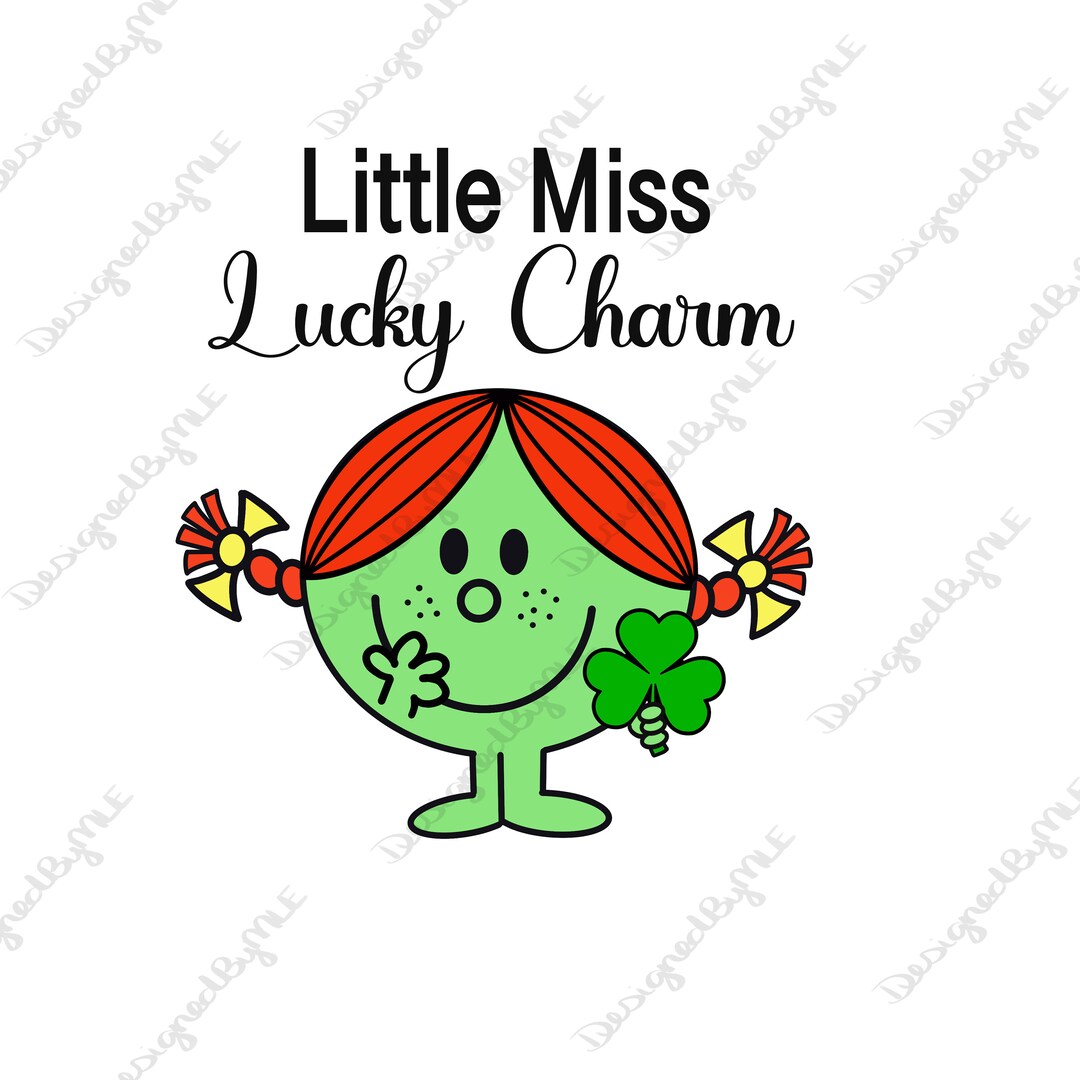 Little Miss Lucky Charm SVG PNG - St Patrick's Day Design (instant ...