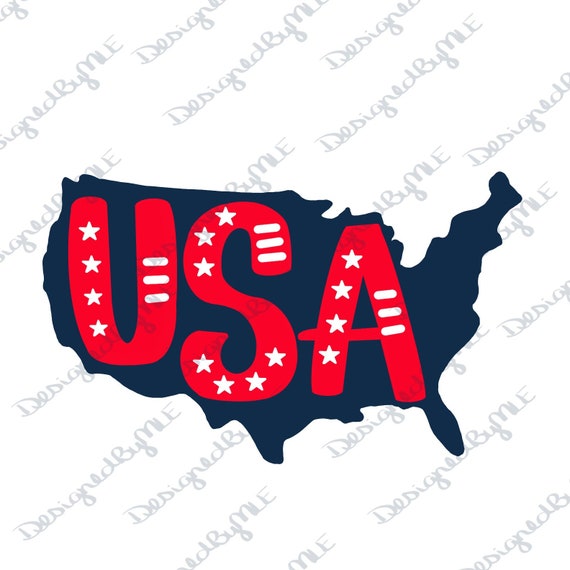 USA SVG PNG United States Design United States Map Design | Etsy
