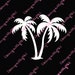 Palm Tree Decal, Bumper Sticker, Car Decal, Beach Sticker, Double Palm ...