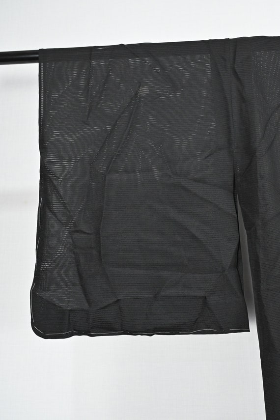 Mint Vintage Japanese Transparent Black Yukata Kimono… - Gem