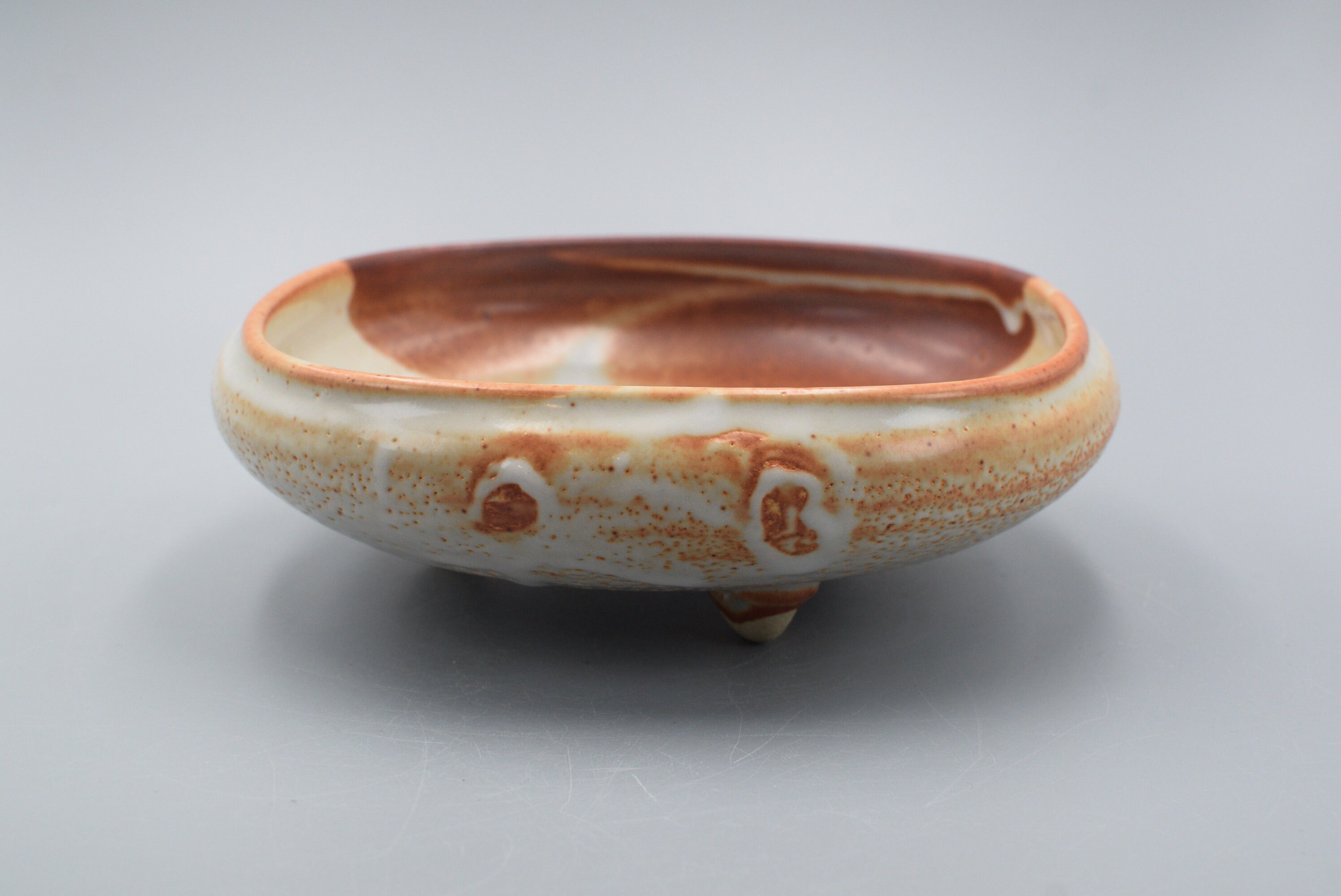 Japanese Pottery Shino Ware Three Legs Bowl | Etsy