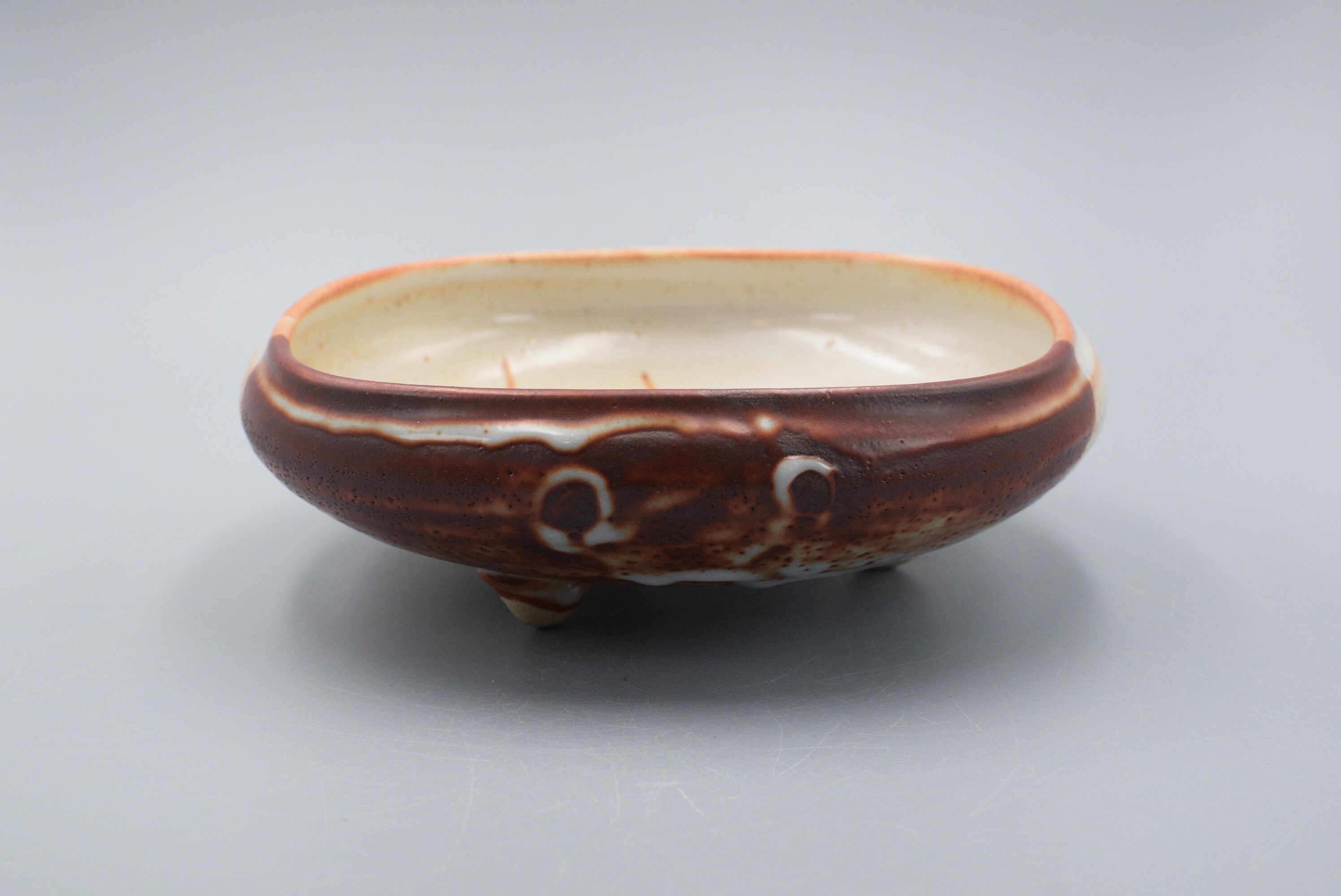 Japanese Pottery Shino Ware Three Legs Bowl | Etsy